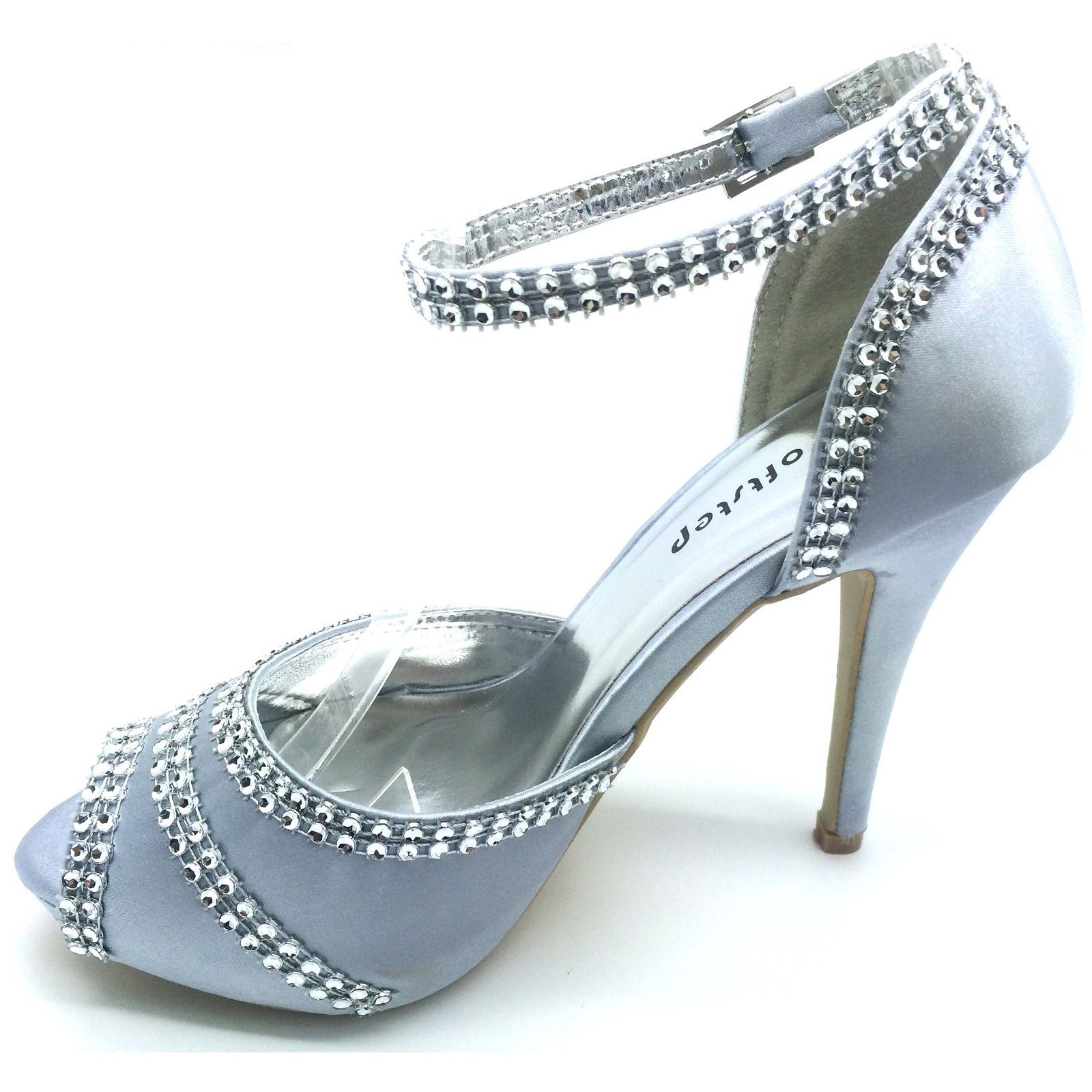 LADIES WOMENS WEDDING EVENING PROM HIGH HEEL PLATFORM BRIDAL SANDALS ...